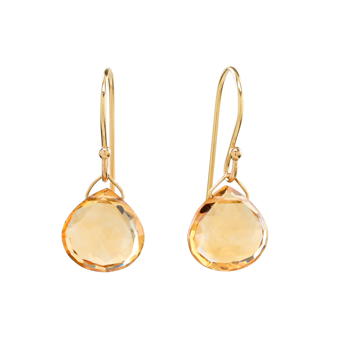 14k Gold Citrine Earrings Lina Shatara Designs